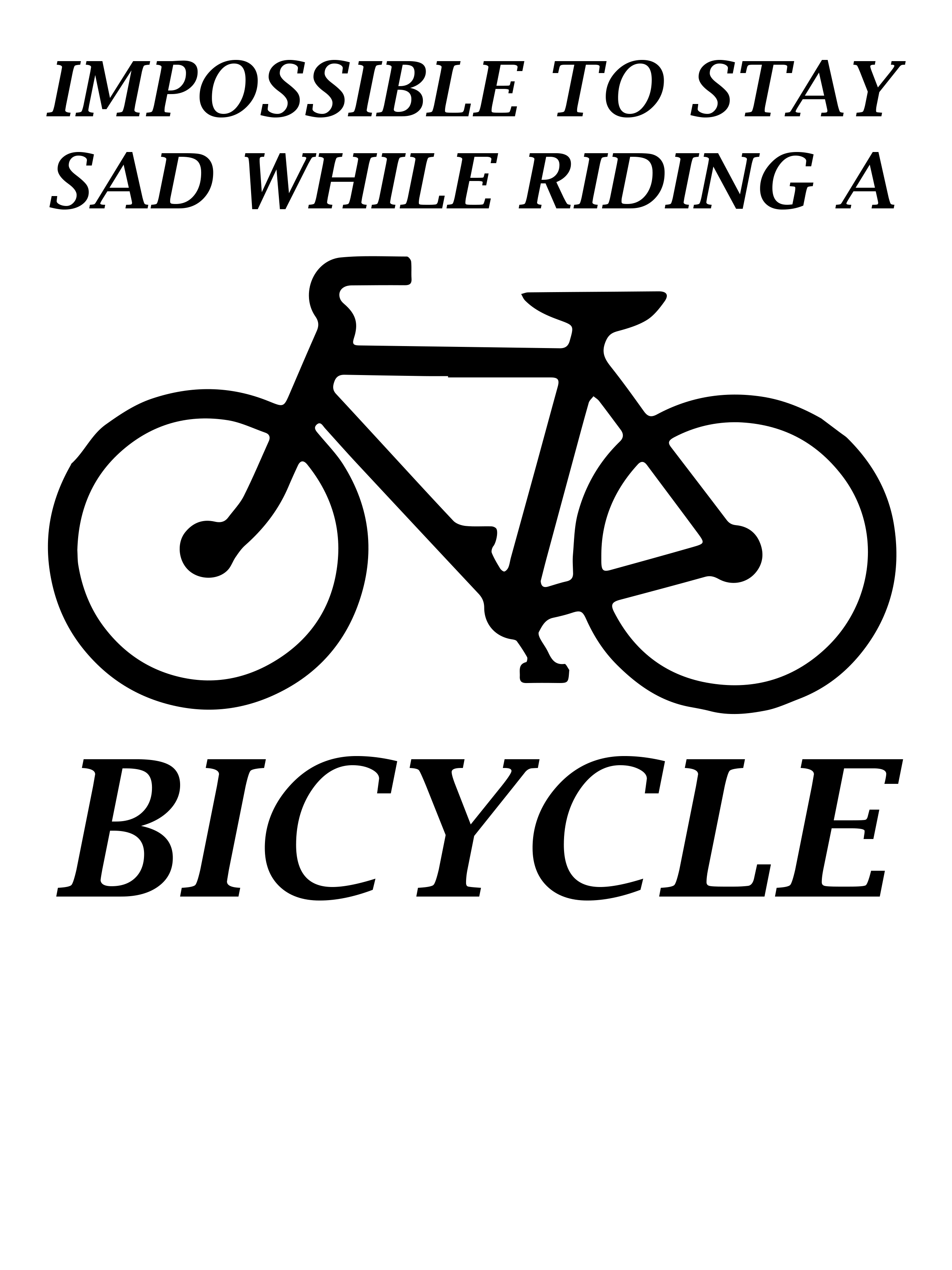 0348 - Sad While Cycling - Bicycle Tshirt Shop